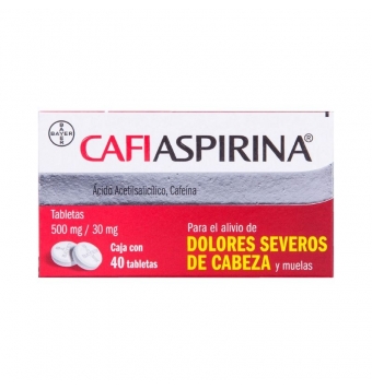 CAFIASPIRINA 500 MG / 30 MG CON 40 TABLETAS