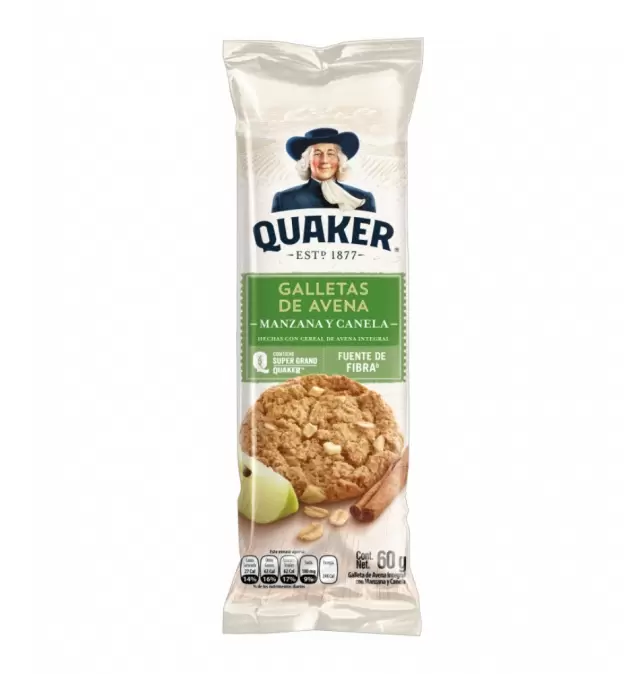 GALLETA QUAKER AVENA MANZANA DE 60 G
