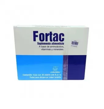 Fortac Sobres 8 G Sabor Vainilla Caja con 30 Sobres