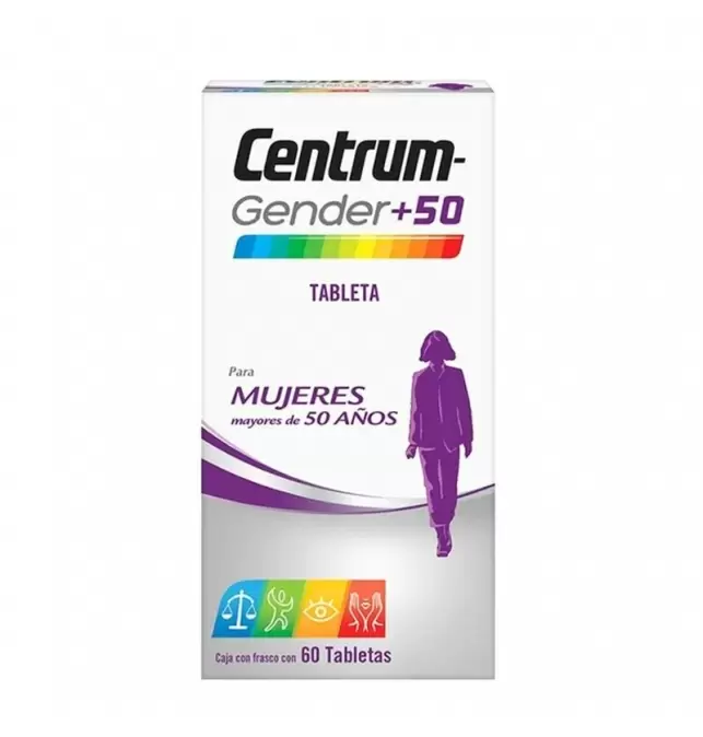 Centrum Gender +50 para Mujeres Con 60 Tabletas