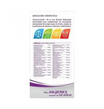 Centrum Gender +50 para Mujeres Con 60 Tabletas