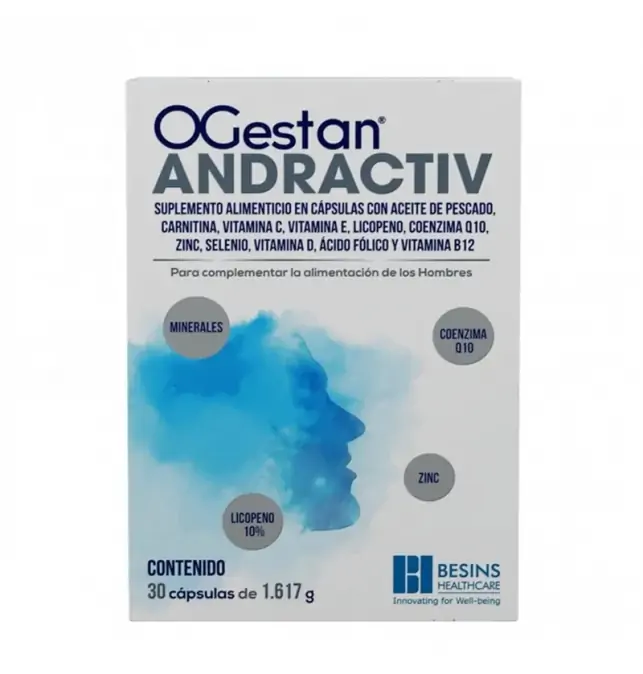 Ogestan Andractiv 30 Cápsulas - Suplemento Alimenticio para Hombre