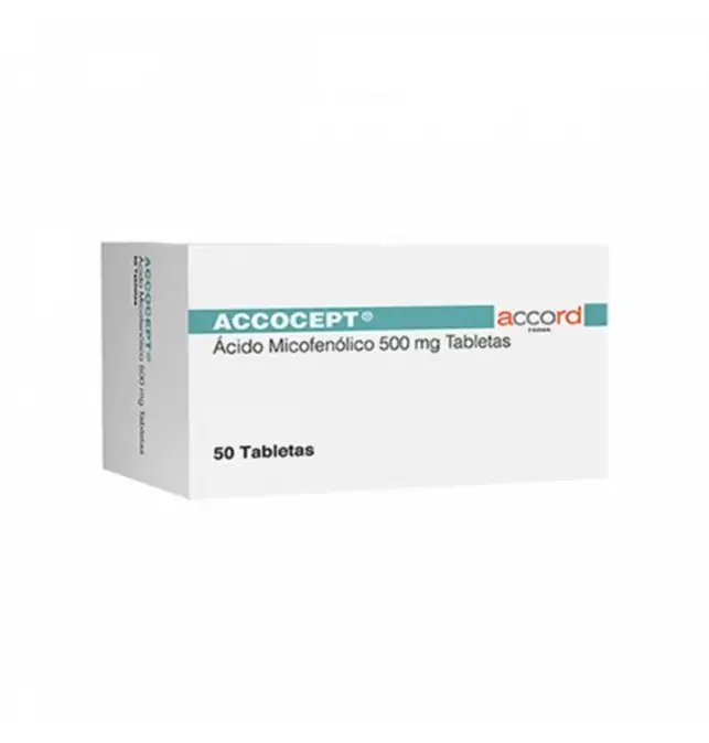Accocept Ácido Micofenólico 500 Mg 50 Tabletas | Precio y Usos