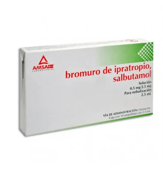 Bromuro de Ipratropio/Salbutamol 0.5/2.5 Mg 10 Ampolletas