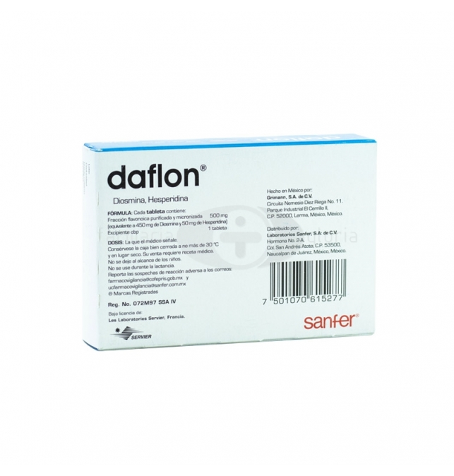 DAFLON 500 MG CON 20 TABLETAS