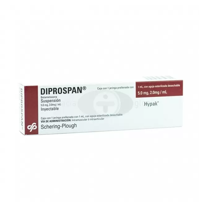 DIPROSPAN HIPAK 5MG/2MG CON 1ML SOLUCIÓN INYECTABLE CON JERINGA PRELLENADA