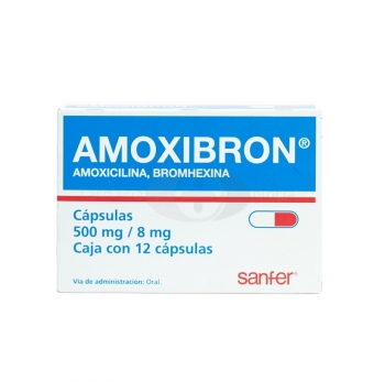 AMOXIBRON 500MG/8MG CON 12 CÁPSULAS