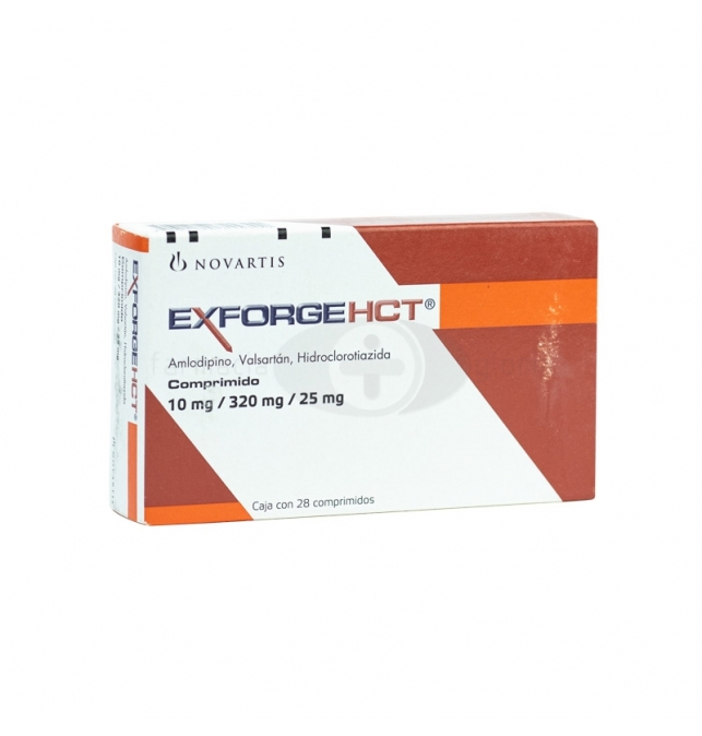 EXFORGE HCT 10MG/320MG/25MG CON 28 COMPRIMIDOS