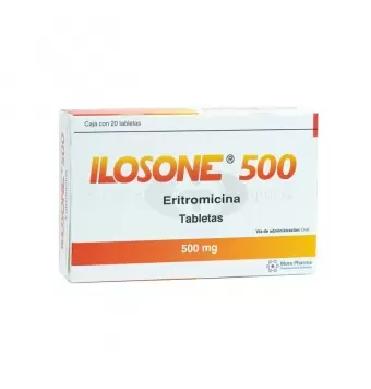 Ilosone 500 Mg 20 Tabletas - Precios Bajos Siempre en Farmacia Gloria
