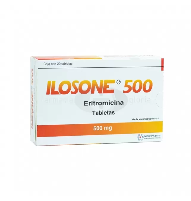 Ilosone 500 Mg 20 Tabletas - Precios Bajos Siempre en Farmacia Gloria