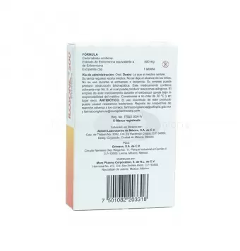 Ilosone 500 Mg 20 Tabletas - Precios Bajos Siempre en Farmacia Gloria