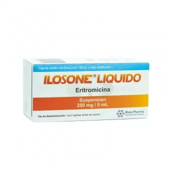 ILOSONE LIQUIDO 250 MG SUSPENSIÓN CON 120 ML