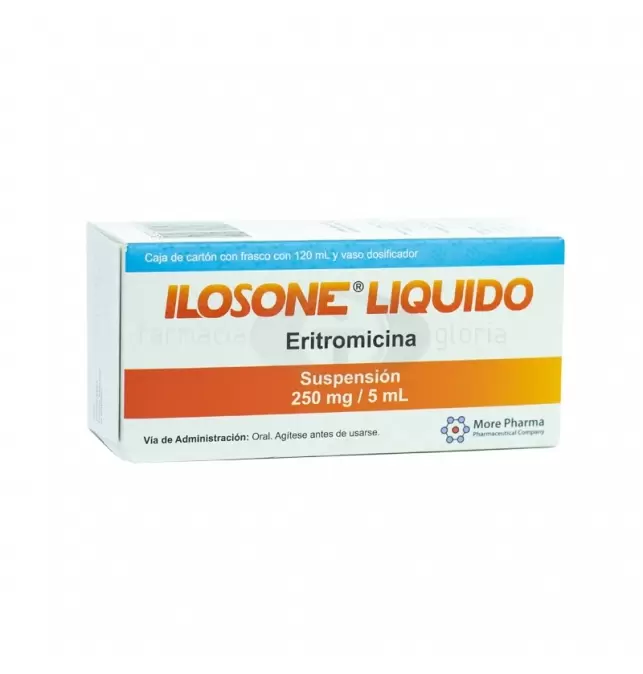 ILOSONE LIQUIDO 250 MG SUSPENSIÓN CON 120 ML