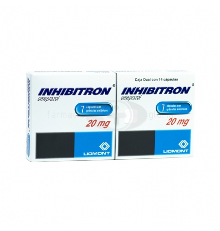 INHIBITRON 20 MG CAJA DUAL CON 14 CÁPSULAS C/U