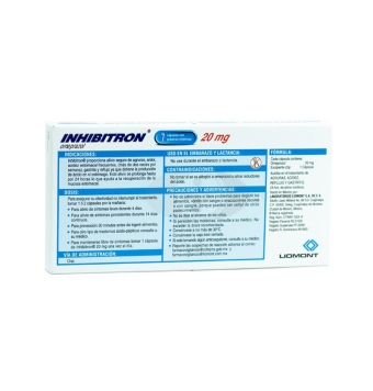 INHIBITRON 20 MG CAJA DUAL CON 14 CÁPSULAS C/U