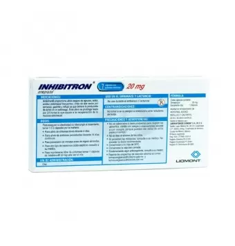 INHIBITRON 20 MG CAJA DUAL CON 14 CÁPSULAS C/U