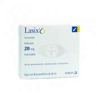 Lasix 20 Mg Con 5 Ampolletas De 2 Ml