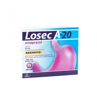 LOSEC A-20 20 MG CON 14 CÁPSULAS