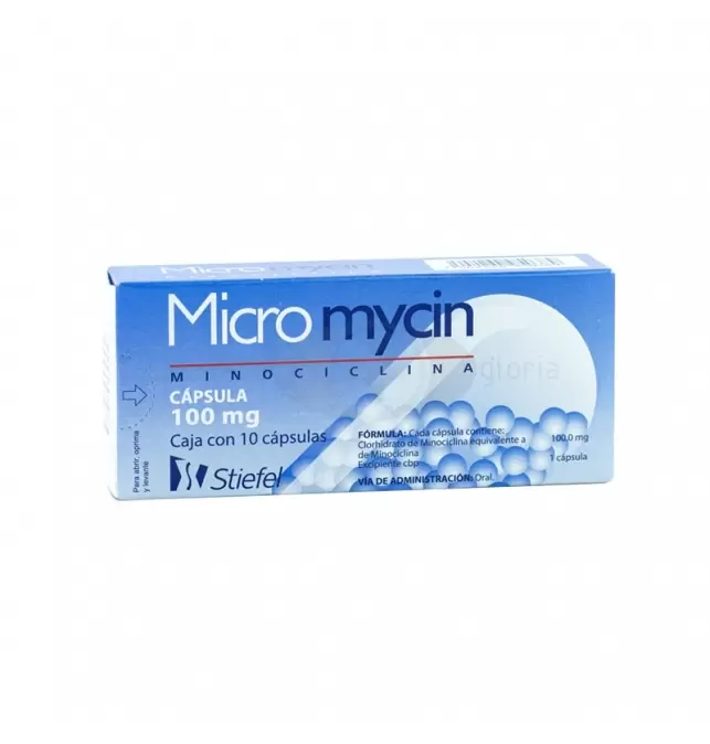 MICROMYCIN 100 MG CON 10 CÁPSULAS