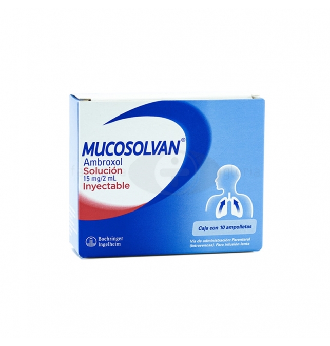 MUCOSOLVAN CON 10 AMPOLLETAS DE 2 ML