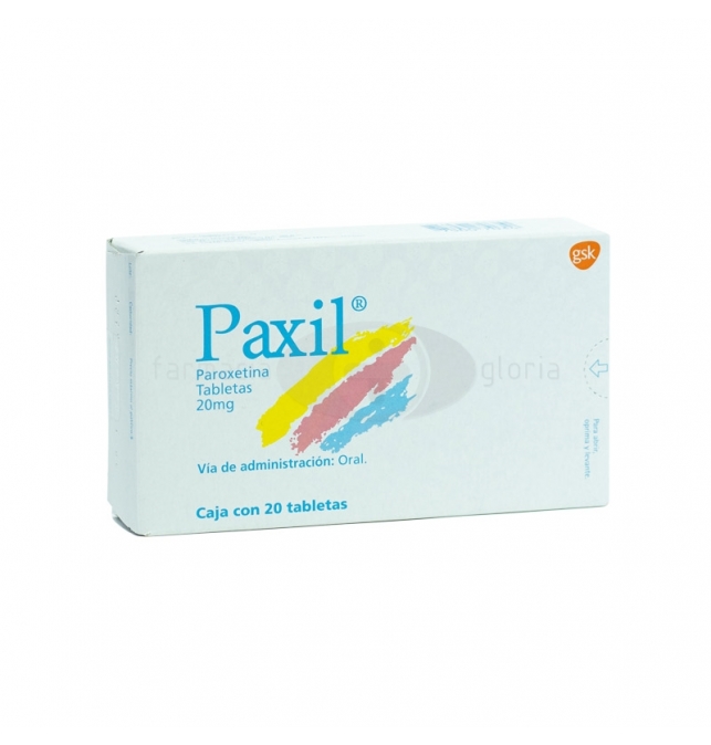 PAXIL 20 MG CON 10 TABLETAS
