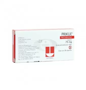 PRIKUL 75 MG CON 28 CÁPSULAS