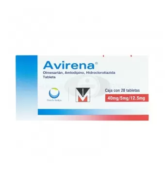 AVIRENA 40MG/5MG/12.5MG CON 28 TABLETAS