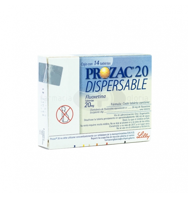 PROZAC-20 DISPERSABLE 20 MG CON 14 TABLETAS