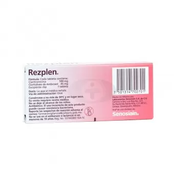 Rezplen 500Mg/45Mg Con 10 Tabletas