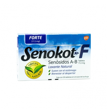 SENOKOT-F CON 30 TABLETAS