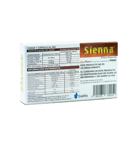 SIENNA CON 30 CÁPSULAS