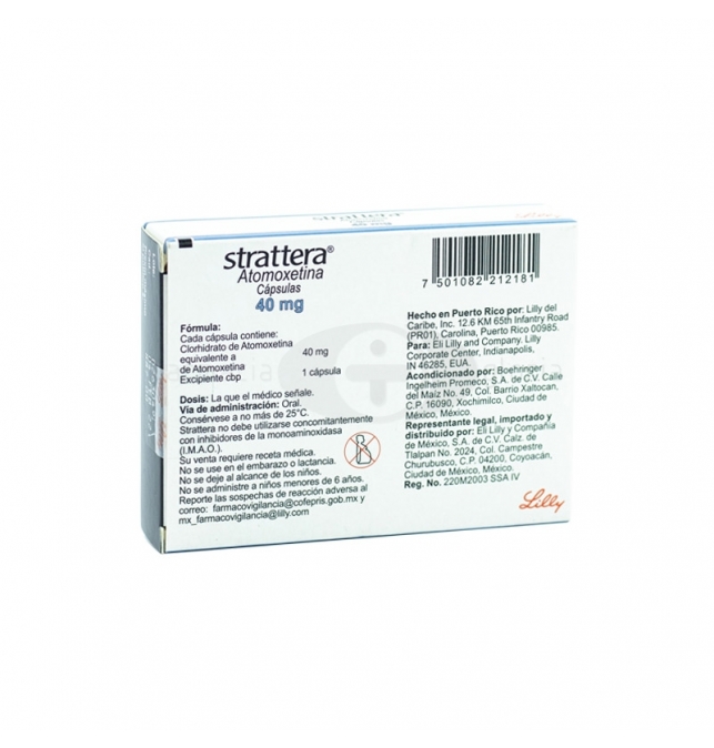 STRATTERA 40 MG CON 14 CÁPSULAS