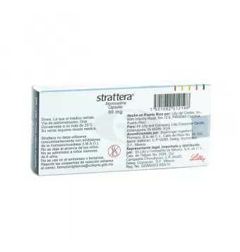 Strattera 60 mg: Tratamiento efectivo para TDAH en cápsulas