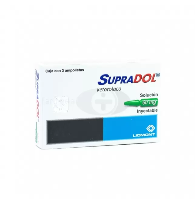 SUPRADOL 60 MG CON 3 AMPOLLETAS