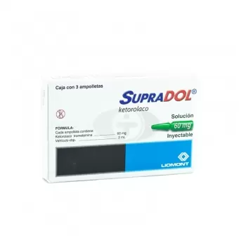 SUPRADOL 60 MG CON 3 AMPOLLETAS