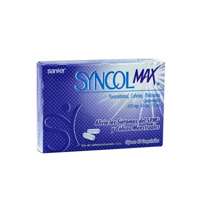 SYNCOL MAX CON 12 COMPRIMIDOS