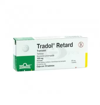 TRADOL RETARD 100 MG CON 10 TABLETAS
