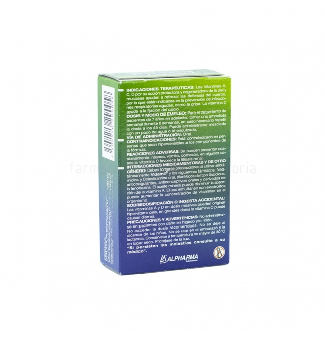 VIDAMIL SOLUCIÓN SABOR LIMÓN CON 1 AMPOLLETA DE 3 ML