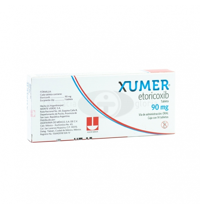 XUMER 90 MG CON 14 TABLETAS