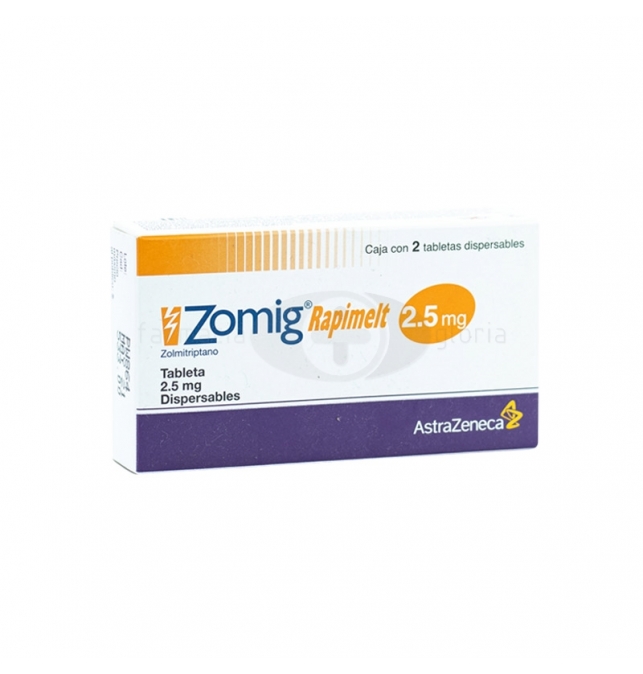 ZOMIG 2.5 MG CON 2 TABLETAS