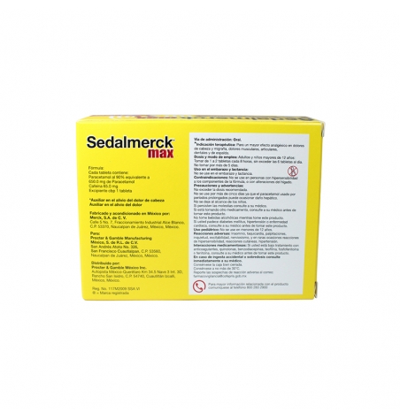 SEDALMERCK MAX CAJA CON 24 TABLETAS