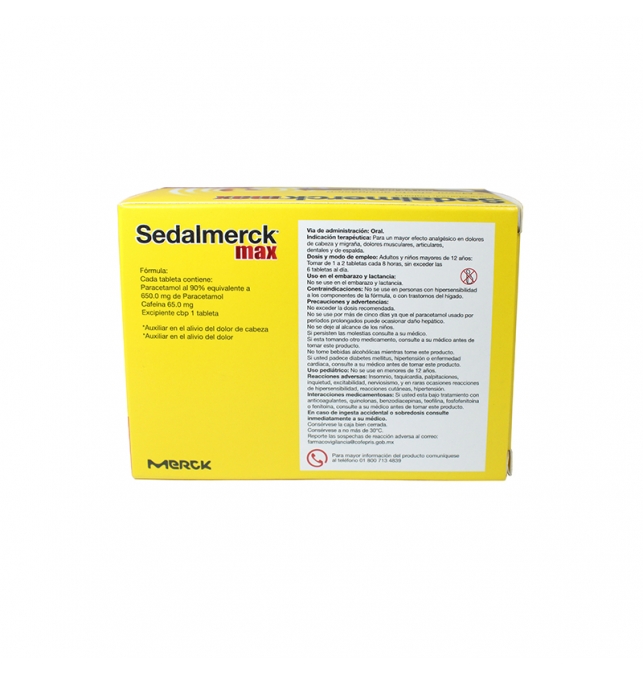 SEDALMERCK MAX CAJA CON 48 TABLETAS
