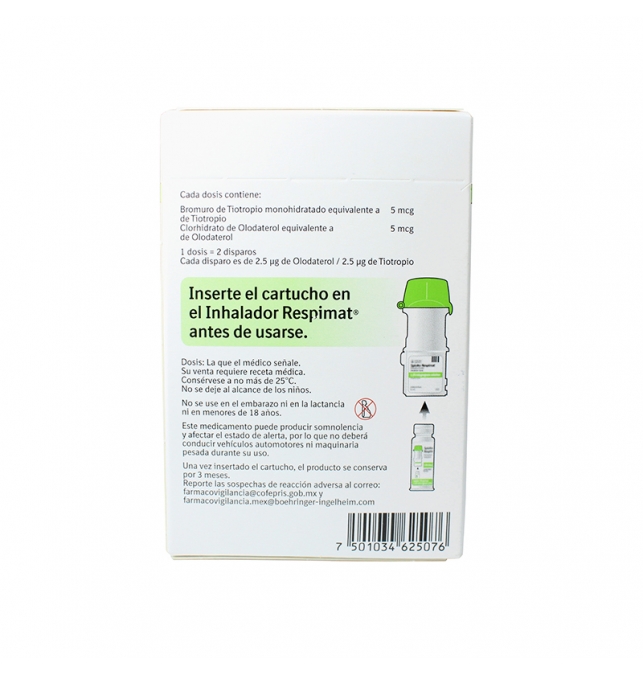 SPIOLTO RESPIMAT 0.226MG/0.226MG SOLUCIÓN CARTUCHO DE 4 ML CON 30 DOSIS
