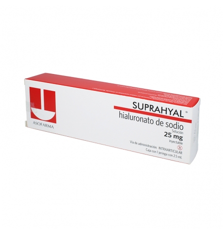SUPRAHYAL 25 MG CAJA CON UNA JERINGA CON 2.5 ML DE SOLUCIÓN INYECTABLE