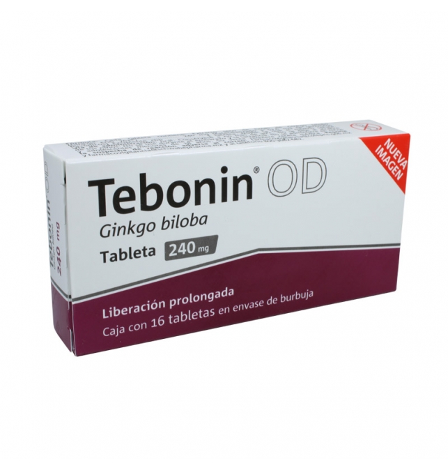 TEBONIN OD 240 MG CON 28 TABLETAS