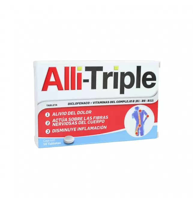 Alli-Triple, Caja Con 10 Tabletas