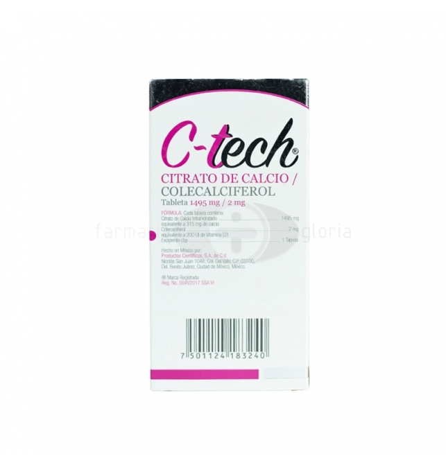 C-TECH 1495/2MG FRASCO CON 60 TABLETAS