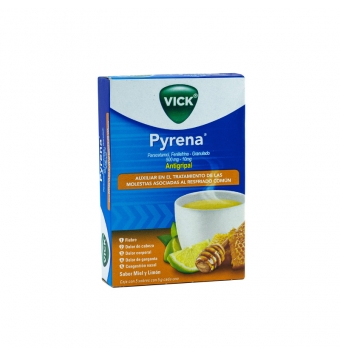 VICK PYRENA SABOR MIEL-LIMÓN CON 5 SOBRES