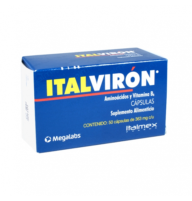ITALVIRÓN CON 50 CÁPSULAS DE 363 MG C/U
