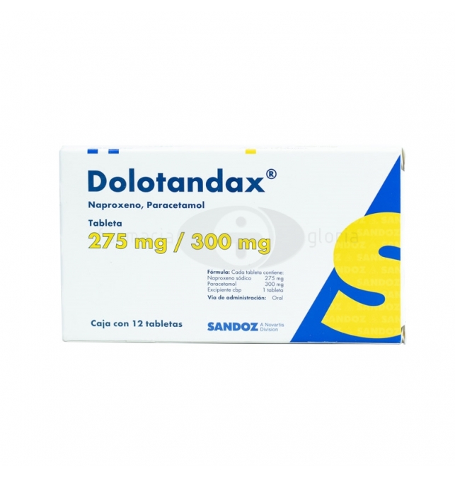 DOLOTANDAX 275MG/300MG CON 12 TABLETAS